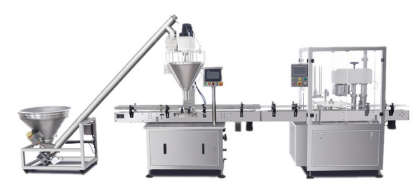 Automatic powder filling machine production line packaging process:
